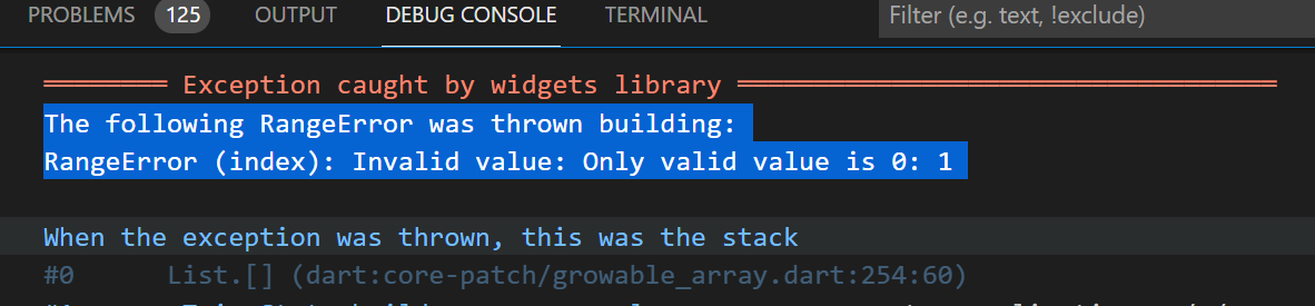Flutter Error:How to resolve range error for invalid value - Artificial Intelligence