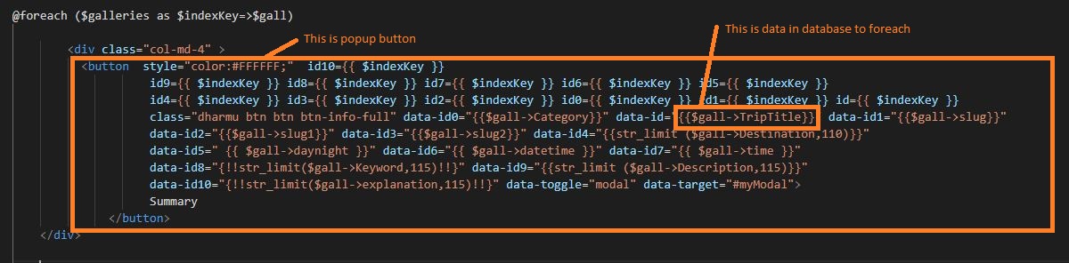 How to Popup modal to all data display in JavaScript - Artificial Intelligence